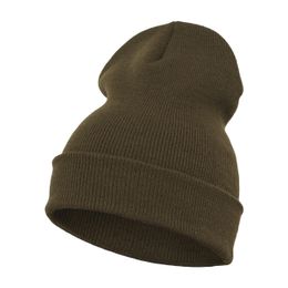Beanie Flexfit "Flexfit Unisex Heavyweight Long Beanie", Herren, Gr. onesize, olive, Kunstfaser, M&uuml;tzen Beanie