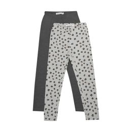 Leggings Minymo "Leggings MISweat", M&auml;dchen, Gr. 98, N-Gr, grau (grau melange), Obermaterial: 95% Baumwolle CO. 5% Elasthan EL., Hosen Leggings