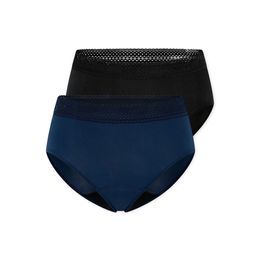 Periodenslip Schiesser "Schiesser Care", Damen, Gr. 44, sonstiges, Single Jersey, Obermaterial: 95% Baumwolle, 5% Elasthan, k&ouml;rpernah, Unterhosen, feuchtigkeitsabsorbierend und leicht saugf&auml;hig, Single-Jersey-Qualit&auml;t