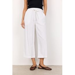 Schlupfhose soyaconcept "SC-INA 12-C", Damen, Gr. S (36), N-Gr, wei&szlig;, Web, Obermaterial: 55% Leinen, 45% Viskose, unifarben, kn&ouml;chelfrei, Hosen Schlupfhose, Viskosemischung mit Leinen
