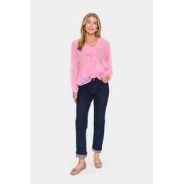 Saint Tropez Langarm-Bluse Lockere Passform Begonia Pink pink