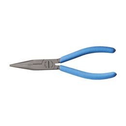 Gedore Flachrundzange, lange Backen, gezahnt, gerade, induktiv geh&auml;rtet, Antirutsch-Griff, L&auml;nge 140 mm, 8132-140 TL (6710610)