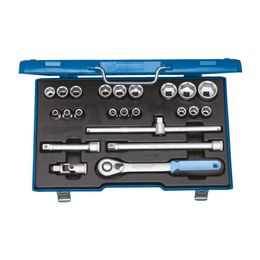Gedore Steckschl&uuml;sselsatz, Set 23-teilig, 6-kant, 1/2 Zoll, 8-32mm, Werkzeug, N&uuml;sse Knarre, f&uuml;r KFZ, 19 EMU 20 (2545837)