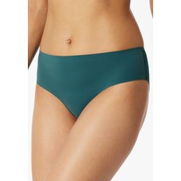 Tai-Slip Schiesser "Invisible Soft Lace", Damen, Gr. 40, gr&uuml;n (700, gr&uuml;n), Single Jersey, Obermaterial: 75% Polyamid, 25% Elasthan, k&ouml;rpernah, Unterhosen, Single Jersey, Lasercut-Abschl&uuml;sse, Spitzeneinsatz hinten