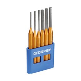 Gedore Splinttreiber-Satz inkl. PVC-Halter, 6-teilig, Stahl/Lackierung, Silber/Kupfer (8757670)