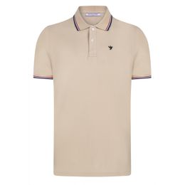 Poloshirt FELIX HARDY "Polo Shirt", Herren, Gr. L, beige, 97% Baumwolle, 3% Elasthan, Shirts