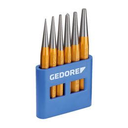 Gedore Durchtreiber-Satz, 6-teilig, Splinttreiber-Set im PVC-Halter, geh&auml;rtet, angelassen, Stahl, Werkzeug, 8753680)