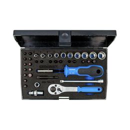 Gedore Steckschl&uuml;sselsatz, Set 40tlg, 12-kant, 1/4 Zoll, 4-13mm, Werkzeug, Knarre Umschalthebel Bits, f&uuml;r KFZ, D20 TMU 10 (1815660)