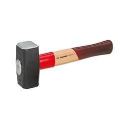 Gedore F&auml;ustel mit Holzgriff, 1500 g Kopfgewicht, Hammer mit Eschenstiel, Werkzeug, geschmiedet, Rotband-Plus, 620 E-1500 (8887100)