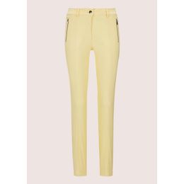 Madeleine Mode Stoffhose MADELEINE "Hose Schmale Skinny-Hose, Zippertaschen", Damen, Gr. 19, N + K Gr, beige (vanille), Obermaterial: 74% Viskose CV. 23% Polyamid PA. 3% Elasthan EL., Modern, Hosen Stoffhose