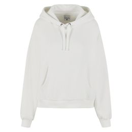 Kapuzenpullover Karl Kani "Karl Kani KK Small Signature Essential Os Hoodie", Damen, Gr. L, sanftes wei&szlig;, 65% Baumwolle, 35% Polyester, unifarben, relaxed fit, ohne Ausschnitt, Pullover Kapuzenpullover