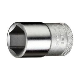 Gedore Steckschl&uuml;sseleinsatz, Nuss, 1/2 Zoll 12,5 mm Antrieb, 6-kant, 9 mm Weite, Werkzeug, 19 9, Stahl verchromt (6130100)