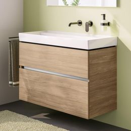 Villeroy & Boch Villeroy & Boch Collaro Waschtisch, evineo ineo5 evo Unterschrank B: 100 cm, 2 Ausz&uuml;ge, mit Griffmulde,, 4A33A3RW+BE0725OA,