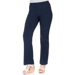 Webhose sheego, Damen, Gr. 116, Langgr&ouml;&szlig;en, blau (marine), 70% Viskose, 25% Polyamid, 5% Elasthan, unifarben, Hosen