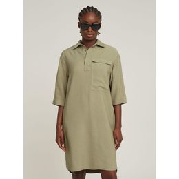 G-Star Raw Shirtkleid G-STAR "Shirt Kleid", Damen, Gr. S, Normalgr&ouml;&szlig;en, ensis gr&uuml;n, Obermaterial: 93% Viskose, 7% Polyester, Kleider Shirtkleid