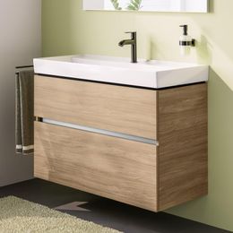 Villeroy & Boch Villeroy & Boch Collaro Waschtisch, evineo ineo5 evo Unterschrank B: 100 cm, 2 Ausz&uuml;ge, mit Griffmulde,, 4A33A2RW+BE0725OA,