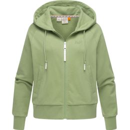 Kapuzensweatjacke Ragwear "Taila", Damen, Gr. L (40), braun (dusty), Sweatware, Material: 70% Baumwolle, 30% Polyester, weit h&uuml;ftlang, tiefer Rundhals, &Auml;rmel ohne &Auml;rmelschlitz Rippb&uuml;ndchen, Sweatjacken, modische Damen Sweatjacke mit Kapuze