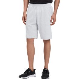 Shorts Energetics "HE.-SHORTS EDAN SHO FT M", Herren, Gr. L, N-Gr, melange, grau schwarz, Sweatware, Obermaterial: 50% Baumwolle, 50% Polyester, unifarben, regular fit kurz, Hosen Shorts, aus Baumwollmischung, mit Eingrifftaschen, Regular Fit