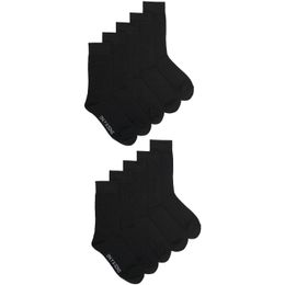 Only & Sons Freizeitsocken ONLY & SONS "ONSFINCH BASIC SOCK 10-PACK NOOS", Herren, Gr. 39-42, schwarz (schwarz pack:10 schwarz), Baumwollmischung, unifarben, Socken, Baumwollmischung, Einheitsgr&ouml;&szlig;e