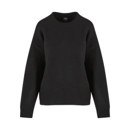 Rundhalspullover Urban Classics "Urban Classics Ladies Soft Oversized Sweater", Damen, Gr. M, schwarz, 76% Polyester, 10% Polyacryl, 8% Polyamid, 6% Elasthan, unifarben, oversize, Rundhals, Pullover Rundhalspullover