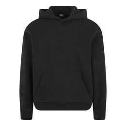 Kapuzensweatshirt Urban Classics "Urban Classics Fluffy Hoody", Herren, Gr. 4XL, schwarz, 70% Baumwolle, 30% Polyester, unifarben, normal, ohne Ausschnitt, Sweatshirts