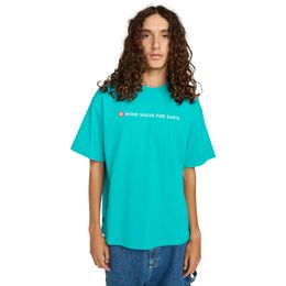T-Shirt Element "Substance", Herren, Gr. L, blau (lake blau), Obermaterial: 100% Walkfrottier;, Shirts T-Shirt