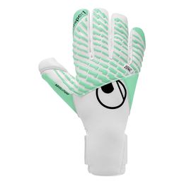 Torwarthandschuhe Uhlsport "Torwarthandschuhe FM Absolutgrip Tight HN", Herren, Gr. 12, wei&szlig;, mint, schwarz, Obermaterial: 81% Gummi rubber. 13% Polyester PES. 6% Nylon NY., Handschuhe
