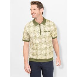 Poloshirt Marco Donati "Kurzarm-Poloshirt", Herren, Gr. 48/50, gr&uuml;n (khaki, bedruckt), 100% Baumwolle, Kragen und &Auml;rmelabschluss:95% Baumwolle, 5% Elasthan, gemustert, mehrfarbig, ohne Ausschnitt, Shirts
