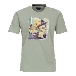 T-Shirt Casamoda "Casamoda T-Shirt uni", Herren, Gr. L, gr&uuml;n (hellgr&uuml;n), 50% Baumwolle, 50% Polyester, Shirts T-Shirt