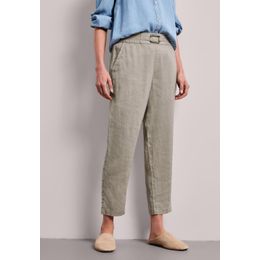 Stoffhose Cecil, Damen, Gr. 46, L&auml;nge 28, timeless beige, Stoff, 100% Leinen, unifarben, loose fit kn&ouml;chelfrei, Hosen Stoffhose, aus Leinen