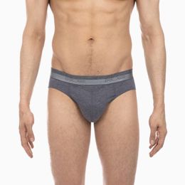 Minislip HOM "HO1", Herren, Gr. L, grau, Obermaterial: 65% Baumwolle, 22% Modal, 13% Elasthan, unifarben, Unterhosen, bequem, weich, eng, elastisch, basic, breiter Bund, Baumwollmix