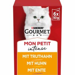 Gourmet Mon Petit Intense Gefl&uuml;gel-Variationen Katzen-Nassfutter ohne k&uuml;nstliche Farbstoffe 6x50g
