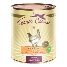 Terra Canis CLASSIC &ndash; Huhn mit Tomate, Amaranth und Basilikum Hunde-Nassfutter 100 % Lebensmittelqualit&auml;t aller Rohstoffe 6x800g