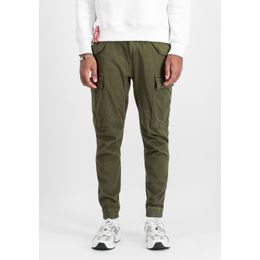 Cargohose Alpha Industries "Airman Pant", Herren, Gr. 30, Normalgr&ouml;&szlig;en, gr&uuml;n (schwarz olive), Obermaterial: 98% Baumwolle, 2% Elastan. Futter: 100% Baumwolle, Hosen Cargohose