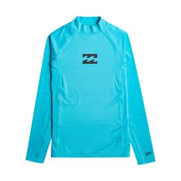 Rash Guard Billabong "Waves All Day", Kinder, Gr. M, blau (bright blau), Obermaterial:85% Microfaser, 15% Elasthan;, Shirts