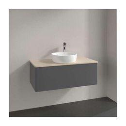 Villeroy & Boch Villeroy und Boch Antao Waschtisch-Unterschrank K31013GK 100x36x50cm, Waschbeckenplattenfarbe botticino, anthracite matt lacquer