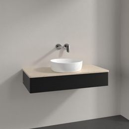 Villeroy & Boch Villeroy und Boch Antao Waschtisch-Unterschrank K09113PD 100x19x50cm, Waschbeckenplattenfarbe botticino, black matt lacquer