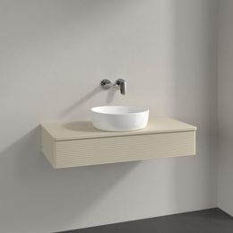 Villeroy & Boch Villeroy und Boch Antao Waschtisch-Unterschrank K09110HJ 100x19x50cm, Waschbeckenplattenfarbe Lack, silk grey matt lacquer