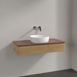 Villeroy & Boch Villeroy und Boch Antao Waschtisch-Unterschrank K09112HN 100x19x50cm, Waschbeckenplattenfarbe warm walnut, honey oak