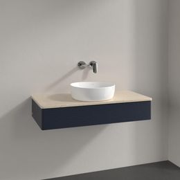 Villeroy & Boch Villeroy und Boch Antao Waschtisch-Unterschrank K09113HG 100x19x50cm, Waschbeckenplattenfarbe botticino, midnight blue matt lacquer