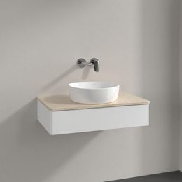 Villeroy & Boch Villeroy und Boch Antao Waschtisch-Unterschrank K08013MT 80x19x50cm, Waschbeckenplattenfarbe botticino, white matt lacquer