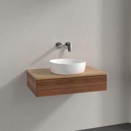 Villeroy & Boch Villeroy und Boch Antao Waschtisch-Unterschrank K08111HM 80x19x50cm, Waschbeckenplattenfarbe honey oak, warm walnut