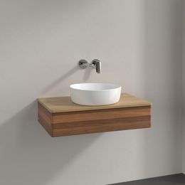 Villeroy & Boch Villeroy und Boch Antao Waschtisch-Unterschrank K08011HM 80x19x50cm, Waschbeckenplattenfarbe honey oak, warm walnut