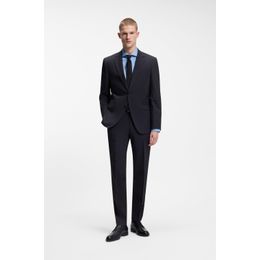 Businesshemd BOSS, Herren, Gr. 44, N-Gr, blau (light, pastel blau450), Web, Obermaterial: 98% Baumwolle, 2% Elasthan, unifarben, regular fit normal, Rundhals, Manschette mit Schlitz, Hemden
