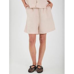 Shorts NORR "NORR Shorts Lineo", Damen, Gr. 34, Normalgr&ouml;&szlig;en, light rose, Obermaterial: 70% Viskose, 30% Leinen, Hosen Shorts