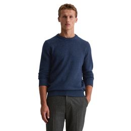 Marc O'Polo Rundhalspullover MARC O'POLO "aus gesprenkeltem Tweedgarn", Herren, Gr. L, schwarz navy, Obermaterial: 31% Wolle, 29% Schurwolle, 20% Viskose, 20% Polyamid, unifarben, Rundhals, Pullover Rundhalspullover