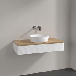 Villeroy & Boch Villeroy und Boch Antao Waschtisch-Unterschrank K09111MT 100x19x50cm, Waschbeckenplattenfarbe honey oak, white matt lacquer