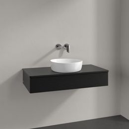 Villeroy & Boch Villeroy und Boch Antao Waschtisch-Unterschrank K09110PD 100x19x50cm, Waschbeckenplattenfarbe Lack, black matt lacquer