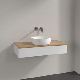 Villeroy & Boch Villeroy und Boch Antao Waschtisch-Unterschrank K09011GF 100x19x50cm, Waschbeckenplattenfarbe honey oak, glossy white lacquer
