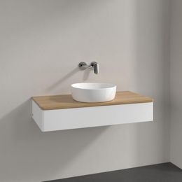 Villeroy & Boch Villeroy und Boch Antao Waschtisch-Unterschrank K09011MT 100x19x50cm, Waschbeckenplattenfarbe honey oak, white matt lacquer